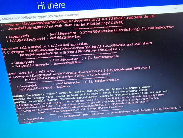 PowerShell: Error messages when executing the Autopilot procedure in ...