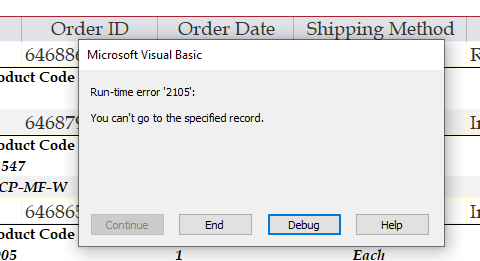 Solved: Move Record by Record on a Datasheet | Experts Exchange