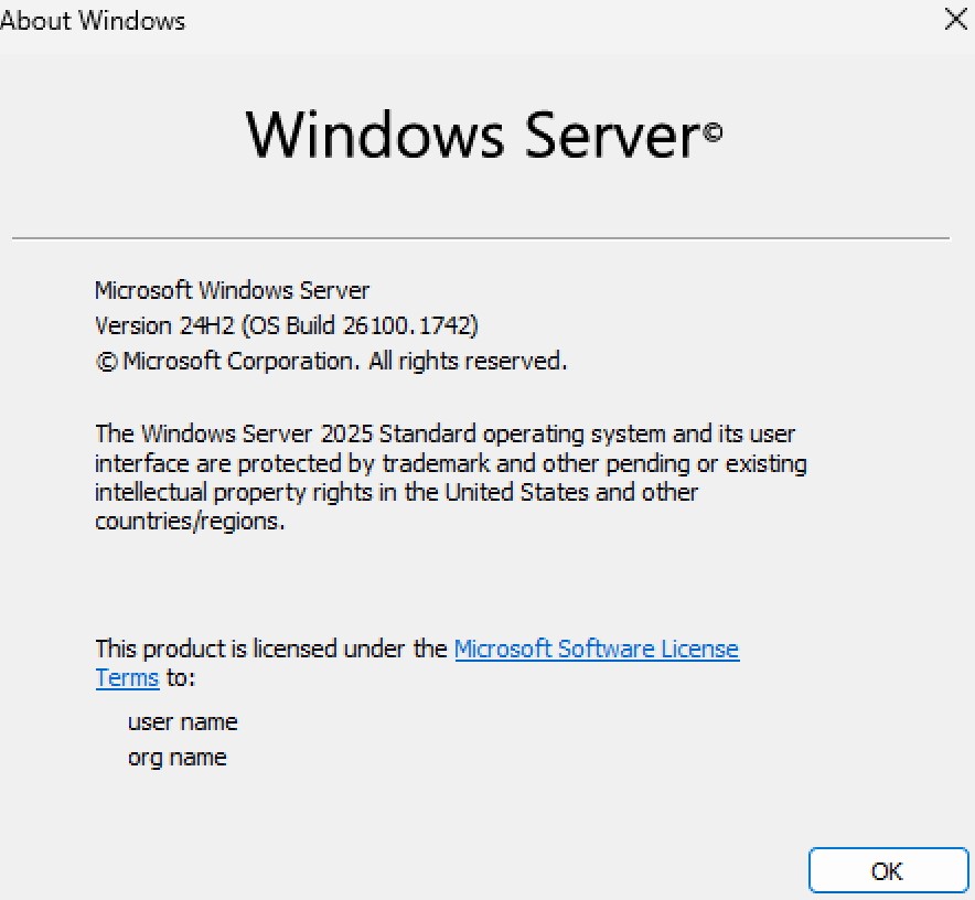 Solved: Activating Windows Server 2025 std Evalution | Experts Exchange