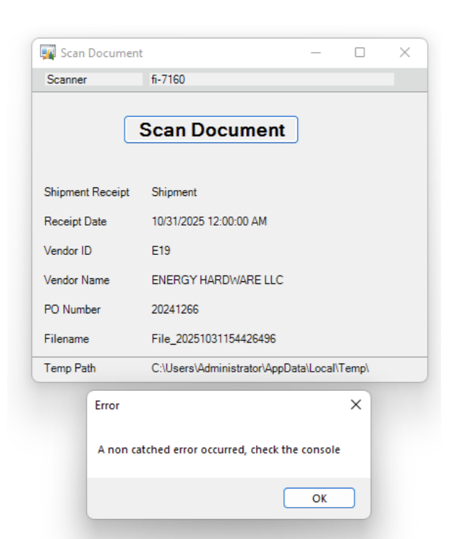 Solved: C# trapping no paper in scanner | Experts Exchange