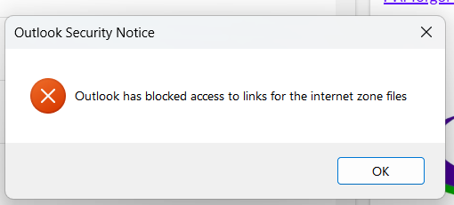 Solved: Outlook Security Notice in New Outlook | Experts Exchange